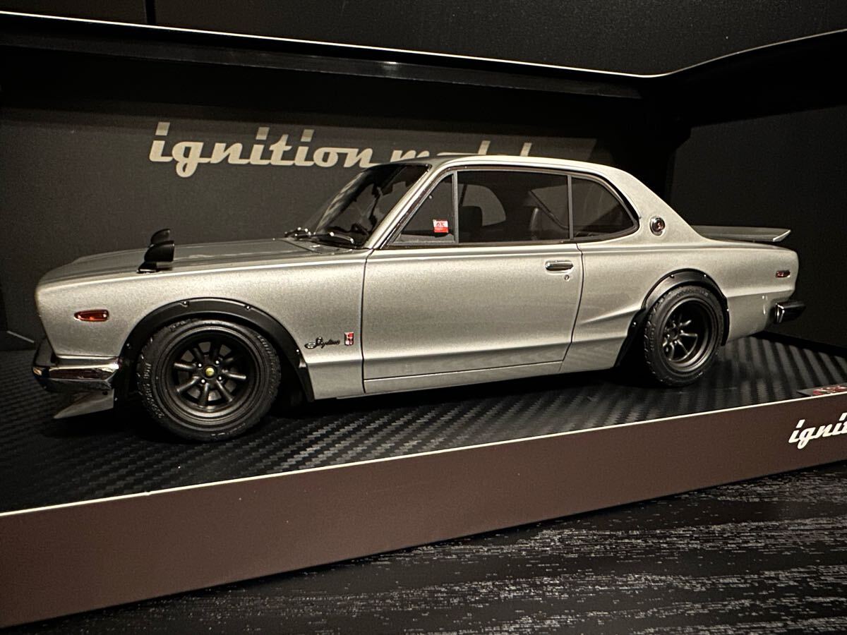1/18 IG3613 Nissan Skyline 2000 GT-R KPGC10 Silver イグニッションモデル ignition ...