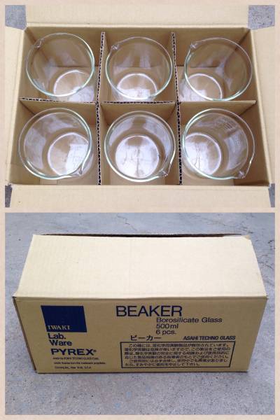 Θ IWAKI PYREX イワキ ビーカー 500ml 6個 まとめ TE-32(その他)｜売買されたオークション情報、yahooの商品情報 ...