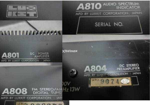 LUXKIT A801/A808/A810/A804ラックスキット4台セット ジャンク(LUXMAN)｜売買されたオークション情報、yahoo ...
