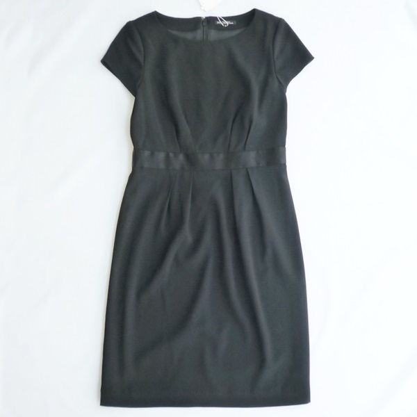 S9未着 23区 ブラック フォーマル ワンピース 黒 38 定価￥27300