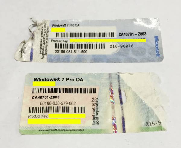 Windows7 Pro OA プロダクトキーシール 64Bit/32Bit 対応 1枚(Windows 7)｜売買されたオークション情報 ...