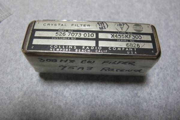 コリンズCOLLINS CW FILTER FOR 75A3 455 300HZ(アクセサリ)｜売買されたオークション情報、yahooの商品 ...