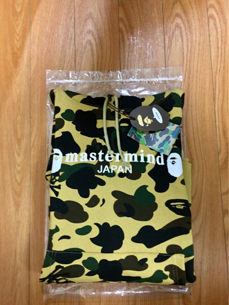 A BATHING APE x master mind JAPAN PULLOVER HOODIE YELLOW(ジャケット、上着)｜売買され ...