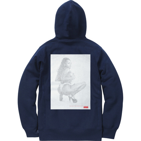 Sサイズ 17SS Supreme Digi Hooded Sweatshirt B NAVY ネイビー Bomber Taped Seam ...