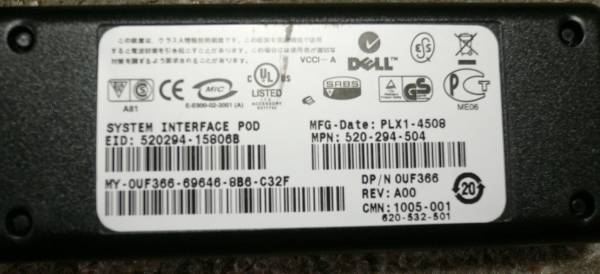 DELL USB KVM switch POD SIP Module 0UF366 180AS 送料\400(CPU切替器)｜売買された ...