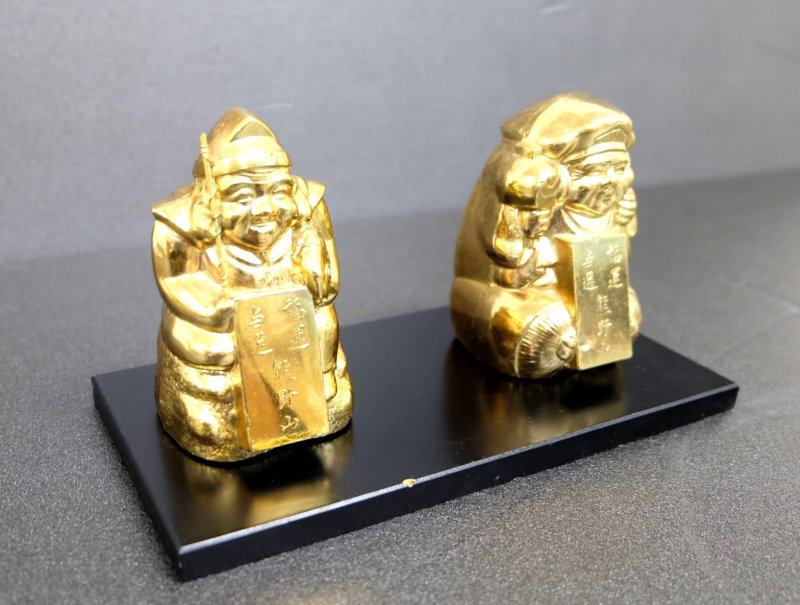 Z159/昭和レトロ 七福神置物 大黒天＆恵比寿様 当選 福運 熊野山 金運縁起物 メッキ(和風)｜売買されたオークション情報、yahooの商品情報をアーカイブ公開 - オークファン ...