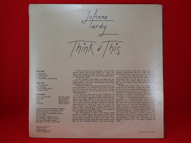 1円開始 新春感謝祭 メガレア US自主制作 奇跡の完全シールド JOANNE TARDY/Think Of This MURO JAZZ自主 ...
