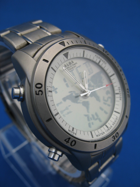 SEIKO セイコー ALBA アルバ WORLO TIME TITANIUM NX04-0AD0(アルバ)｜売買されたオークション情報 ...