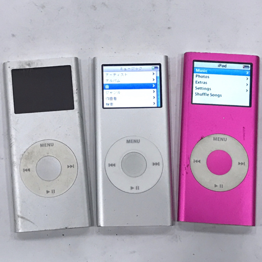Apple アップル A1199 iPod nano 第2世代 2GB 1台 4GB 2台 計3台セット ジャンク 初期化済み(iPod ...