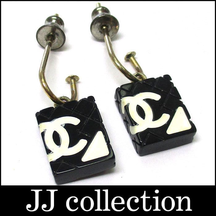 CHANEL シャネル ピアス カンボンライン ココマーク ブラック×ホワイト×ゴールド金具 GP 05C A27261 id(ピアス)｜売買されたオークション情報、yahooの商品情報を ...