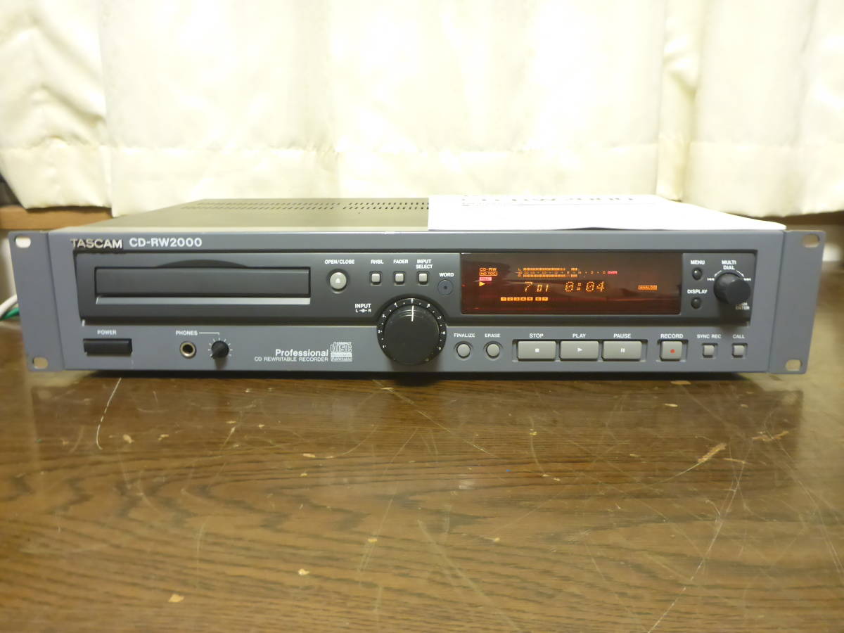 TASCAM CD-RW2000 業務用CDレコーダー タスカム(一般)｜売買されたオークション情報、yahooの商品情報をアーカイブ公開 ...