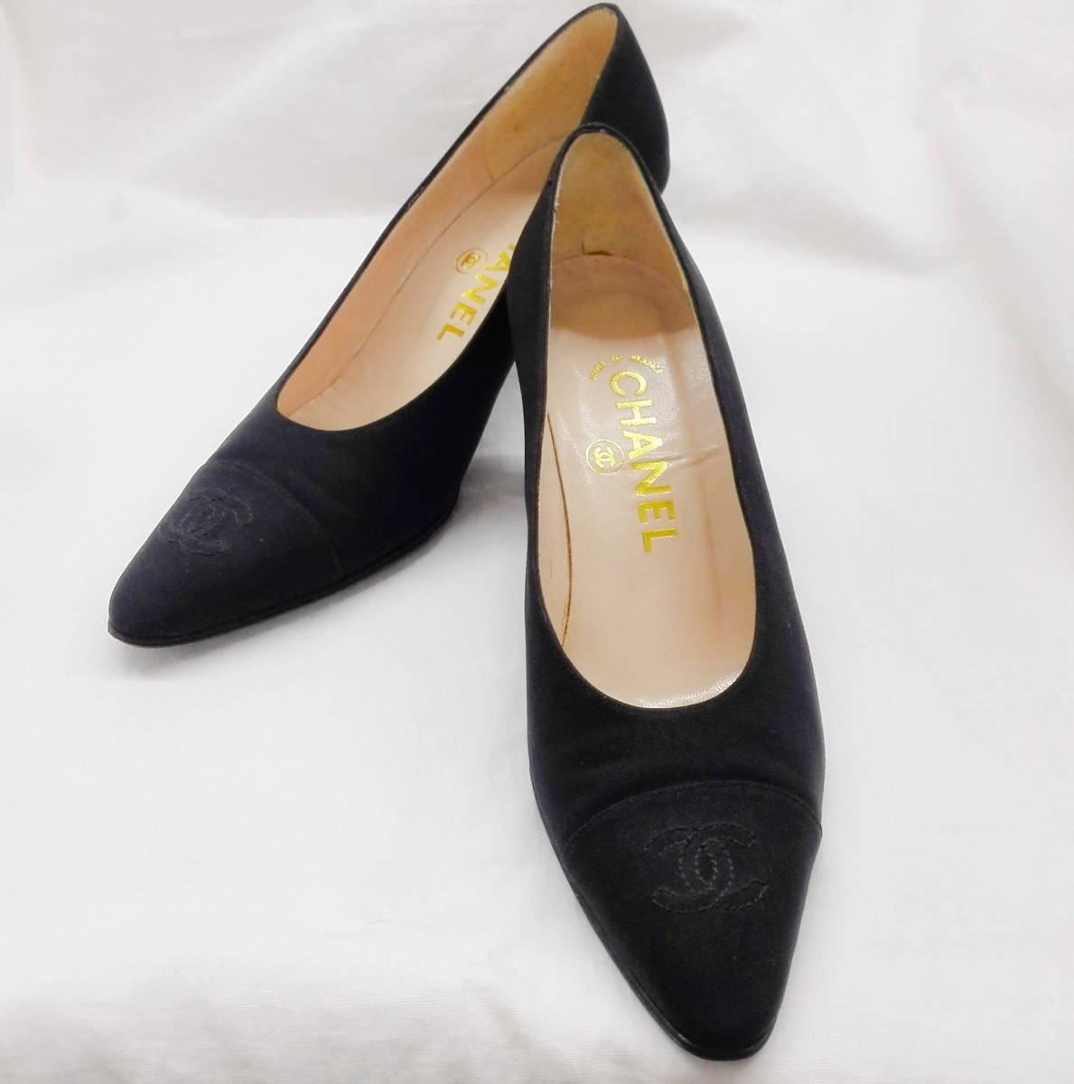 ジャンク 訳あり品 CHANEL シャネル 64334 ココマーク ヒール 黒 サイズ 36 1/2 レディース(23.5cm)｜売買された ...