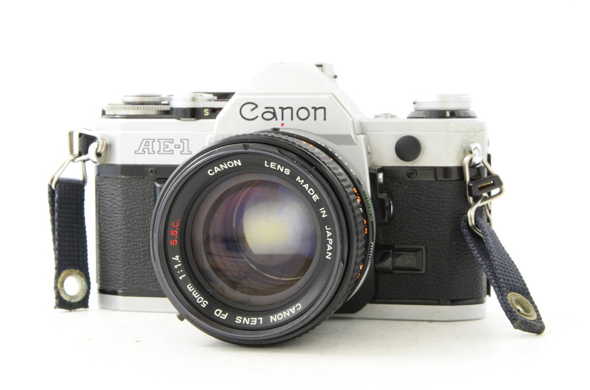AD521 キヤノン Canon AE-1 + CANON LENS FD 50mm F1.4 S.S.C MF一眼レフカメラ 標準レンズ ...
