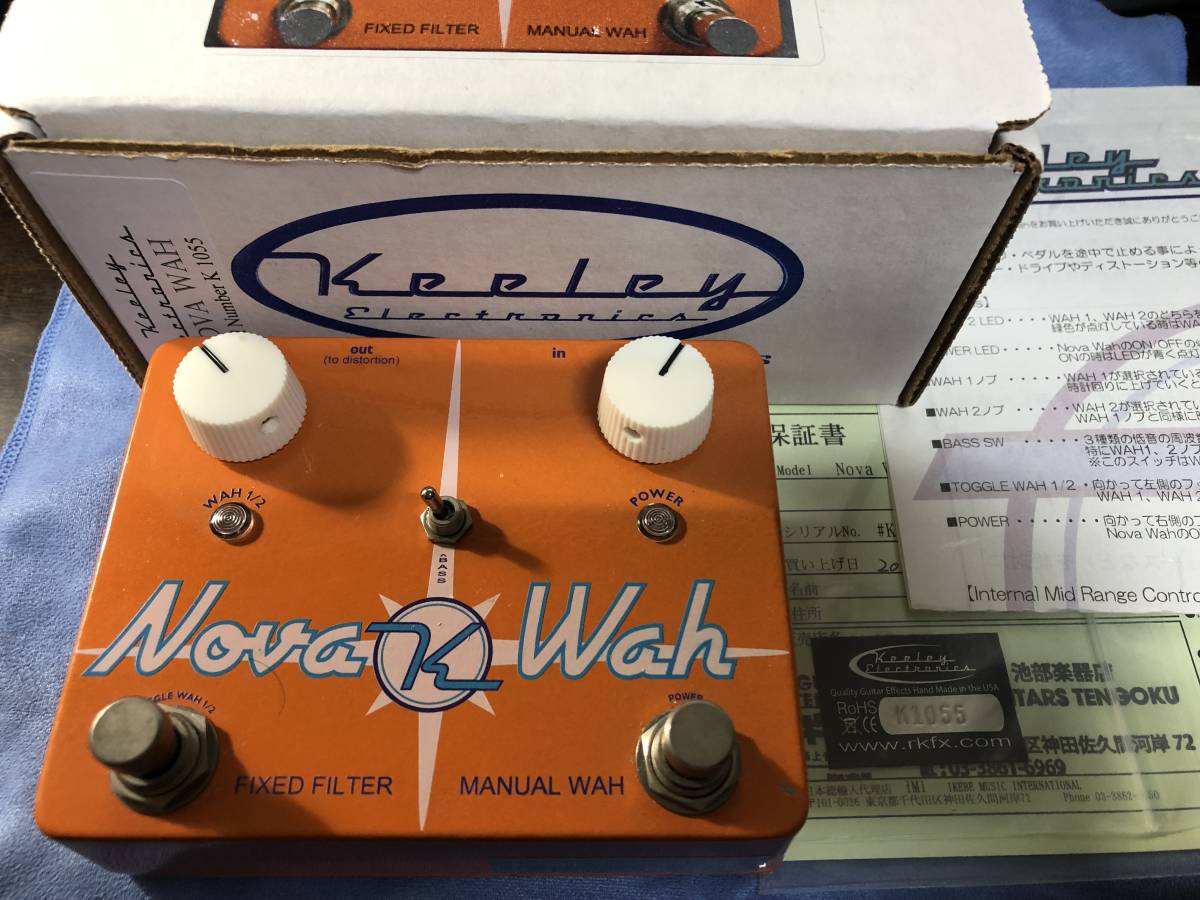 正規代理店品 名機 新同 Keeley Nova Wah キーリーノバ ワウ 半止めワウ 2つのプリセット可能 取説 外箱 オマケ：マジック ...