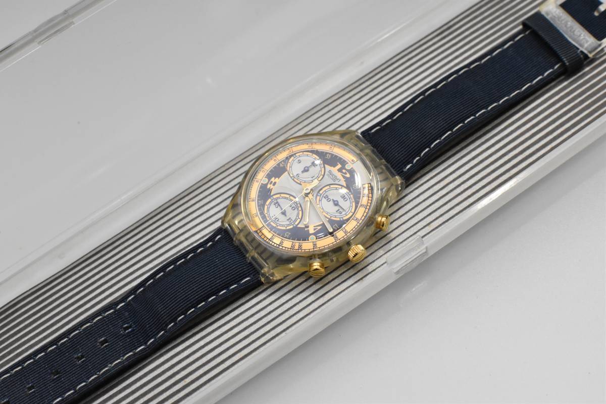 A538 SWATCH スウォッチ クォーツ 腕時計 QZ クロノグラフ ケース付き(CHRONO)｜売買されたオークション情報、yahooの ...