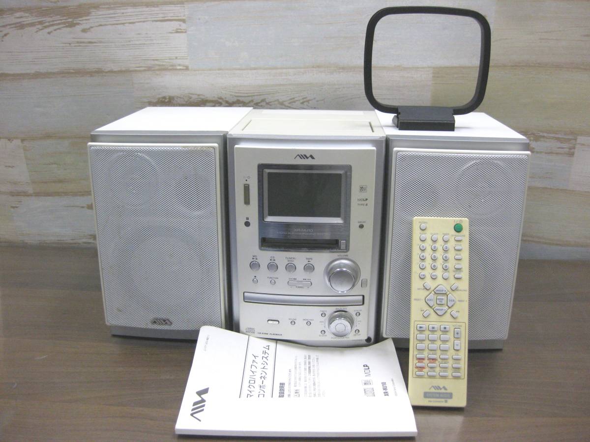 アイワ AIWA MD CD カセット システムマイクロコンポ CX-LMJ10 SSX-LMJ10 MD CD カセット リモコン 全て 動作確認品 ラジカセ MDCDコンポ(MDコンポ ...