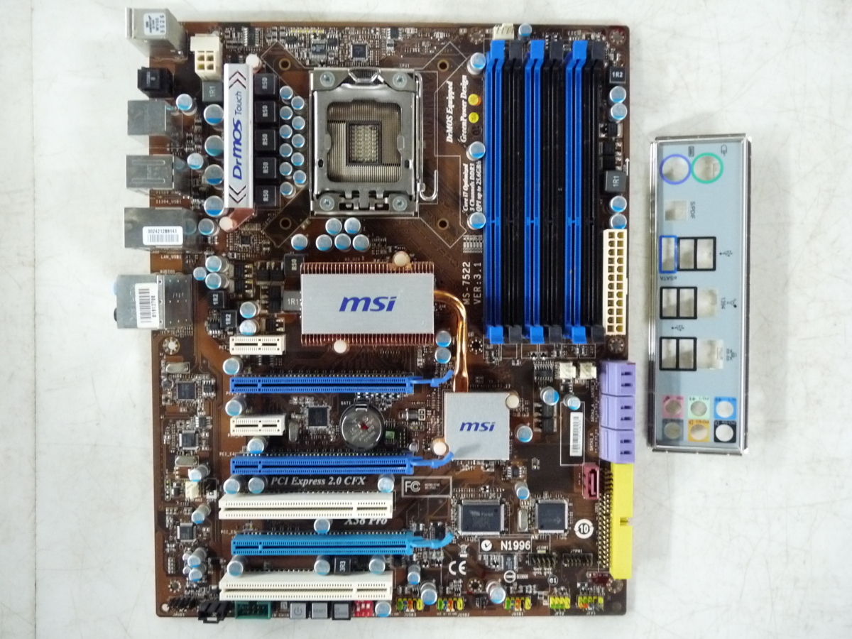 マザーボード MSI X58 Pro LGA1366 IOパネル付属 ジャンク P62111(MSI)｜売買されたオークション情報、yahoo ...