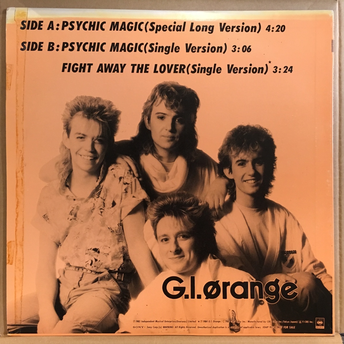 1000円スタート コピス吉祥寺 稀少 PROMO ONLY 12inch G.I. ORANGE / PSYCHIC MAGIC SPECIAL LONG VERSION XDAP93126 ...