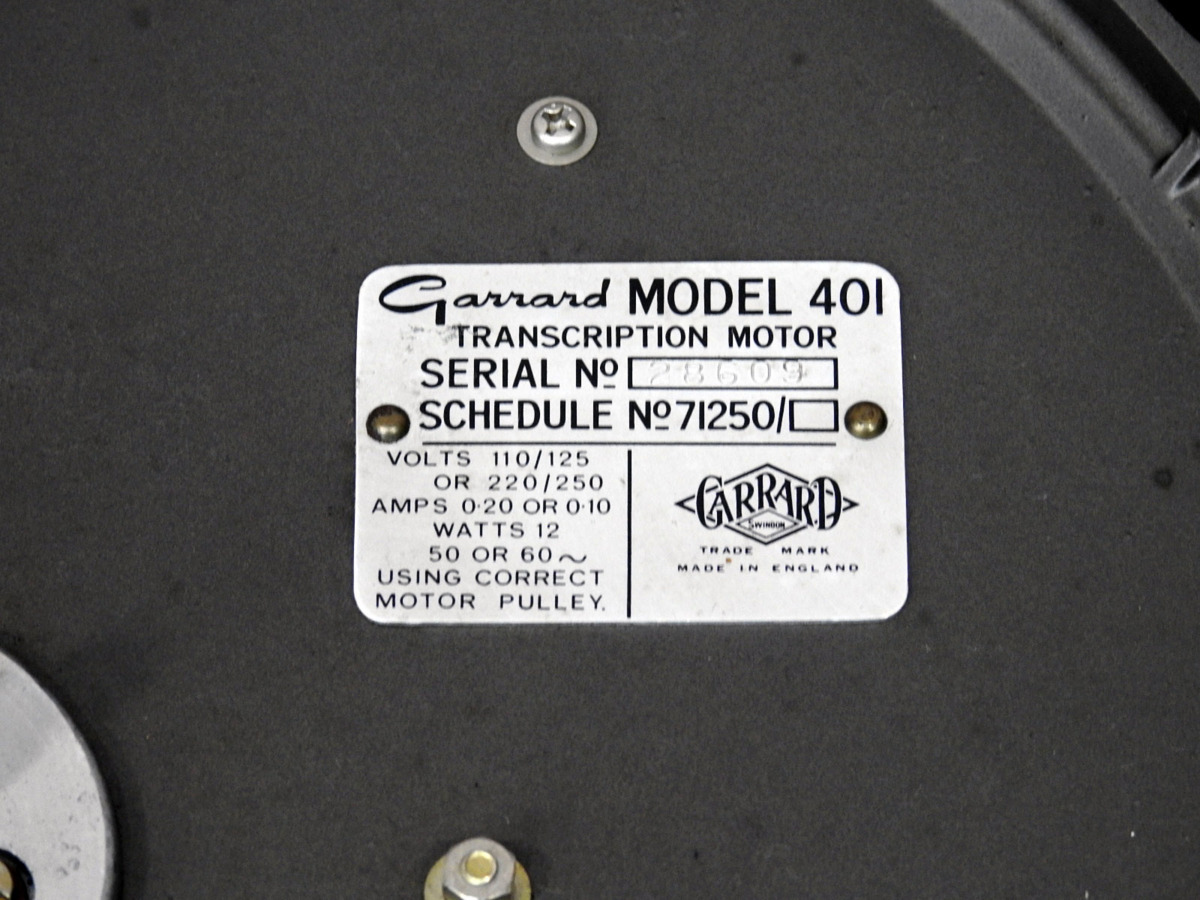 Garrard Model 401 20212(本体)｜売買されたオークション情報、yahooの商品情報をアーカイブ公開 - オークファン ...