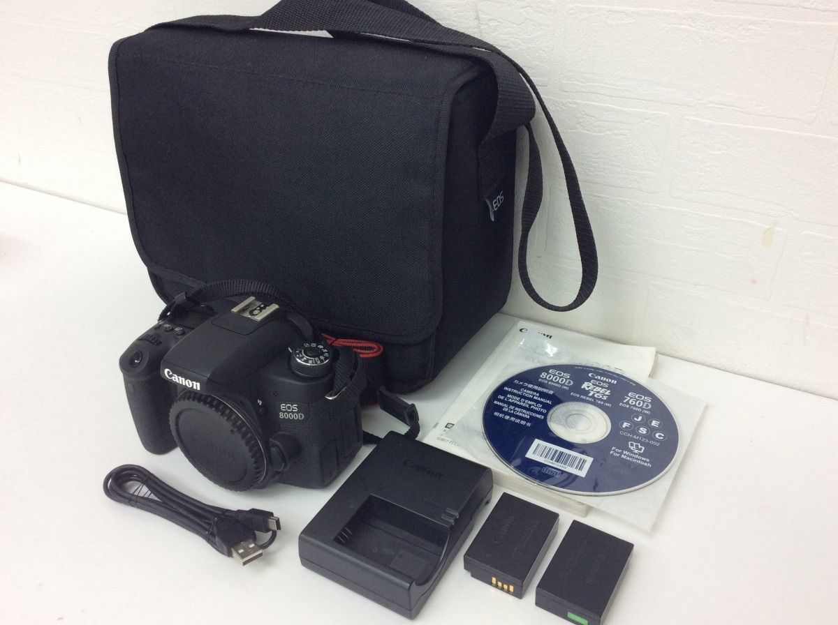 入金確認後24時間以内に発送 Canon EOS 8000D ボディ デジタル一眼レフカメラ バッテリー2個 EC31-493jy/F4 ...