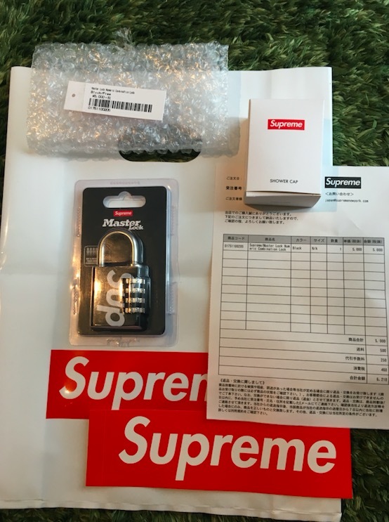 シャワーキャップ付属 19SS Supreme Master Lock Numeric Combination Lock 黒 ブラック ロック ...