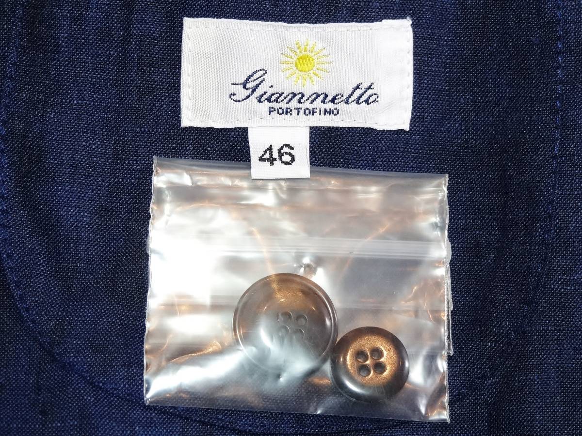 同様品 GIANNETTO ジャンネット リネン シャツジャケット / ネイビー 46 ブートニエール付 / CIRCOLO1901 TAGLIATORE/ BEAMS F(テーラード ...