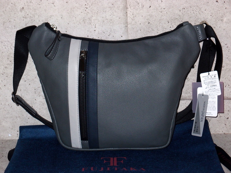 FT by FUJITAKA FIT レザーショルダーバッグ 定価26000円 グレー フジタカ 635103(ショルダーバッグ)｜売買された ...