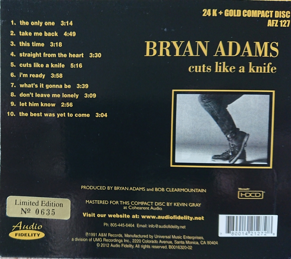 Audio FIDELITY BRYAN ADAMS cuts like a knife ブライアン アダムス カッツ ライク ア ナイフ ...