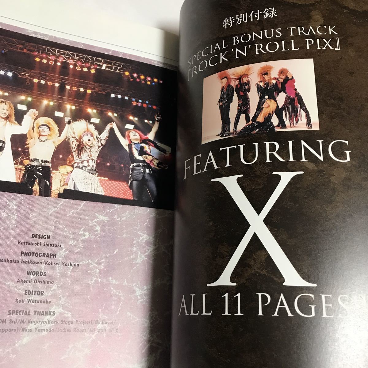 復刻版 X JAPAN ROSE&BLOOD TOUR LIVE PHOTOGRAPHY 写真集 YOSHIKI TAIJI Toshi ...