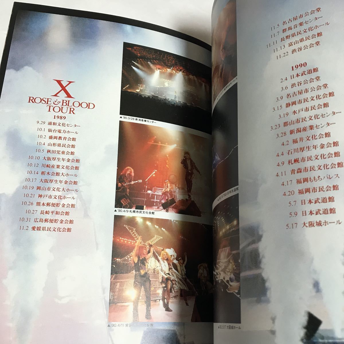 復刻版 X JAPAN ROSE&BLOOD TOUR LIVE PHOTOGRAPHY 写真集 YOSHIKI TAIJI Toshi ...