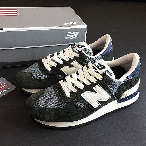 USA製 NEW BALANCE ニューバランス M990 CERI グリーン/グレー US7 D 25cm ビブラムソール(25.0cm ...