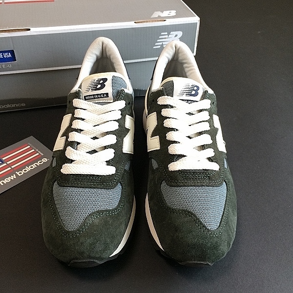USA製 NEW BALANCE ニューバランス M990 CERI グリーン/グレー US7 D 25cm ビブラムソール(25.0cm ...