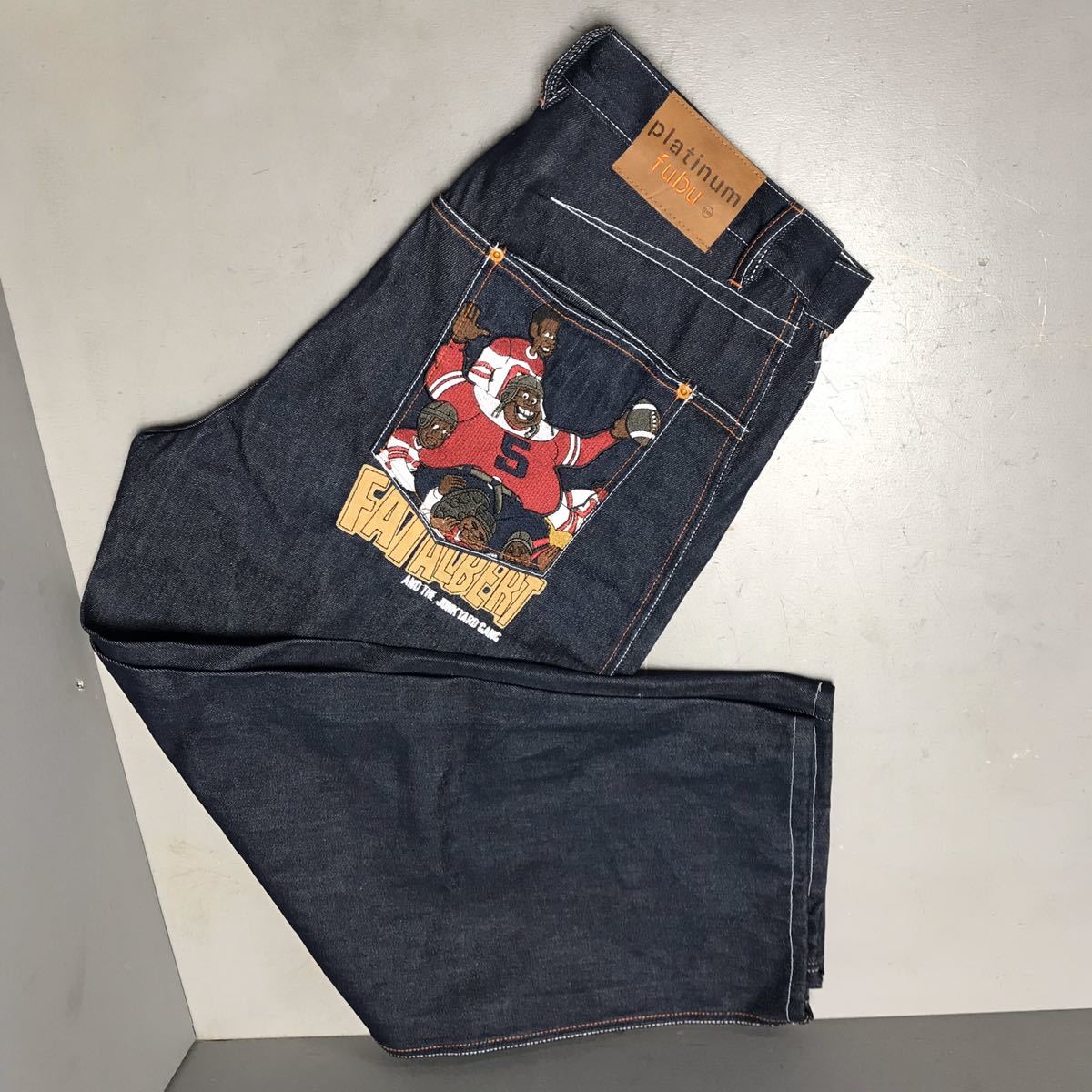 M8075 PLATINUM FUBU メンズ デニム パンツ サイズ36 ブマラティナム フブ 刺繍ポケット ジーンズ(W36～)｜売買され ...