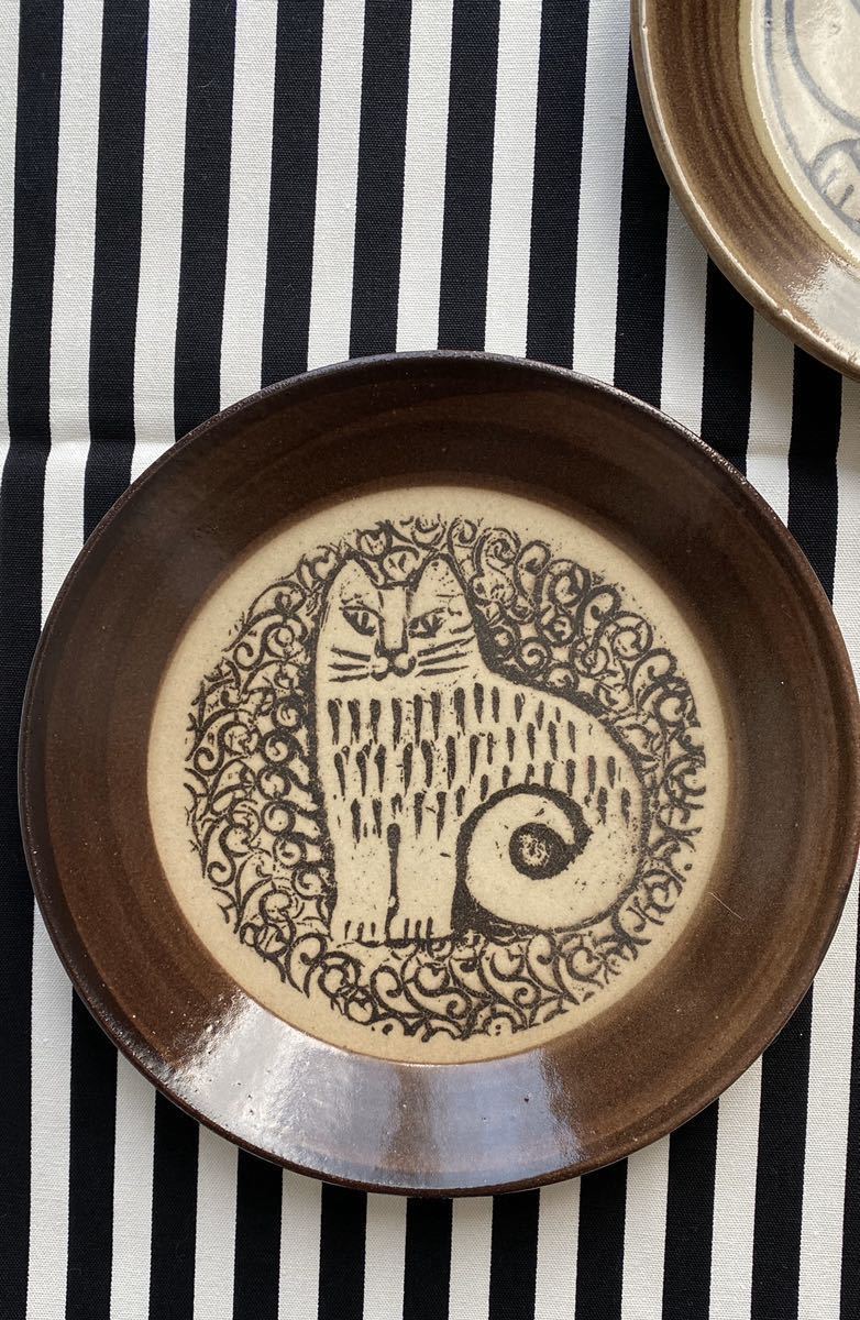 リサラーソン 益子焼 コラボ 平皿 2枚セット 猫 LISA LARSON ブラウン 小皿(益子)｜売買されたオークション情報、yahooの ...