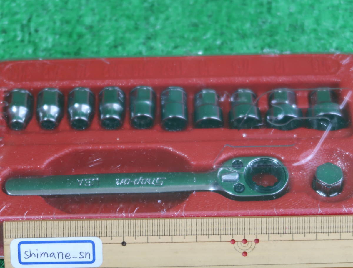スナップオン Snap-on 1/4ロープロファイルラチェット＆ソケットセット インチサイズ12ポイント 112RTA(ラチェットセット ...