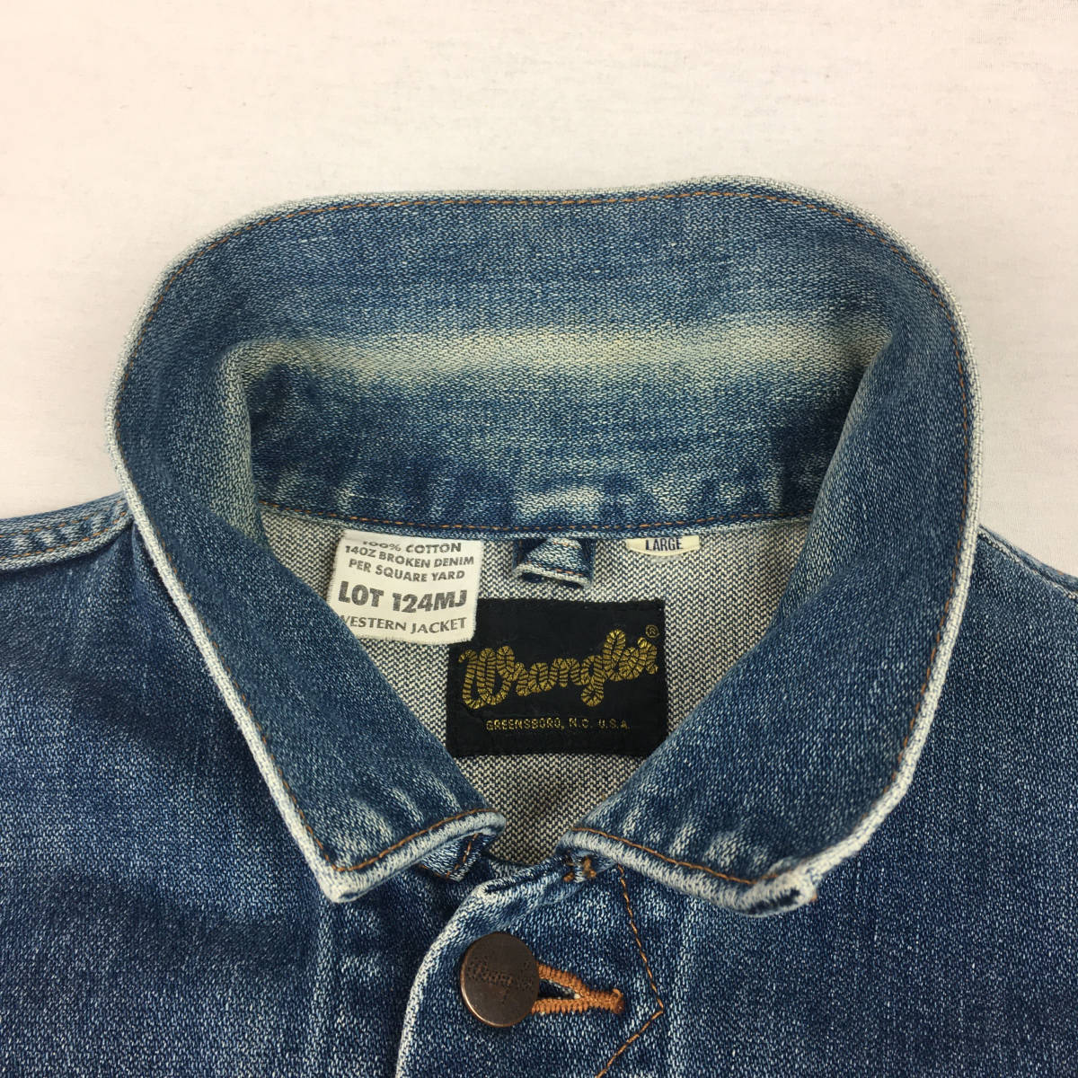 Wrangler ラングラー 124MJ M4971-00 日本製 Lサイズ ジージャン デニム ジャケット Gジャン(ジージャン)｜売買され ...