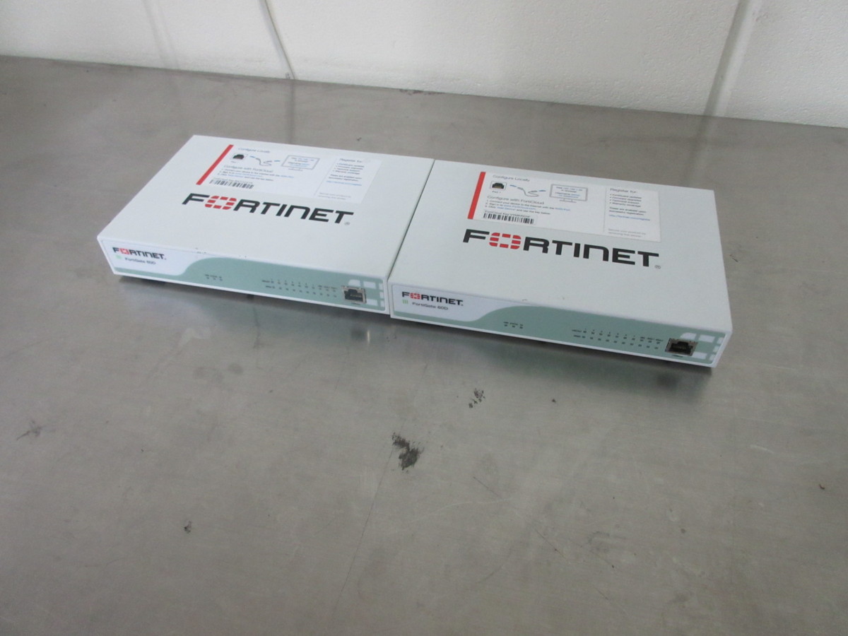 Fortinet FortiGate-60D FG-60D UTM ファイヤウォールルーター 2台SET I-3(ルーター)｜売買された ...