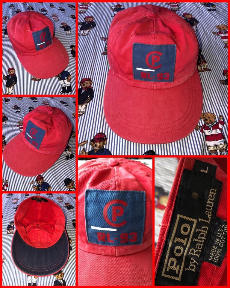 オリジナル Vintage Polo Ralph Lauren RL-93 Hat L 1993 1992 92 Pwing Stadium ...