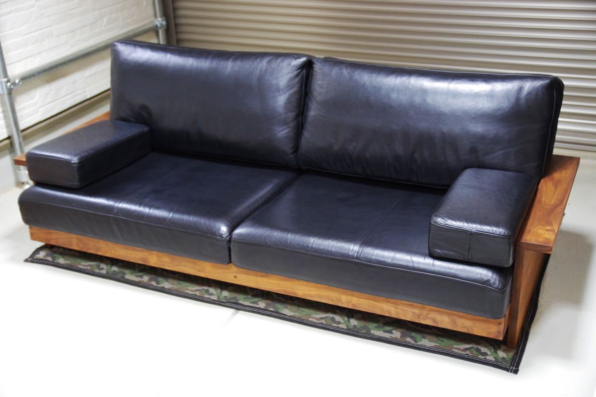 良品 マスターウォール ビークソファ masterwal BEAK SOFA 本革 ウォールナット 無垢材 ACTUS アクタス 3人掛け ソファー(革製)｜売買されたオークション情報 ...