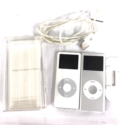 Apple iPod nano A1199 2GB シルバー A1137 1GB ホワイト 2点セット アイポッド アップル(iPod ...