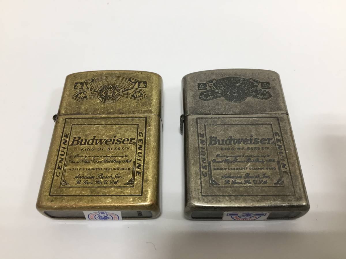 ZIPPO Budweiser 2個セット バドワイザー ライター オイル ジッポ レア ビンテージ アンティーク(Zippo)｜売買されたオークション情報、yahooの商品情報をアーカイブ ...