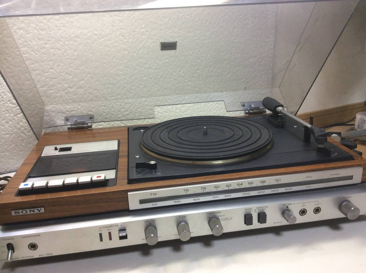 SONY MJ-100K STEREO MUSIC SYSTEM レコード ラジオ カセットデッキ モジュラーステレオ(ソニー)｜売買された ...