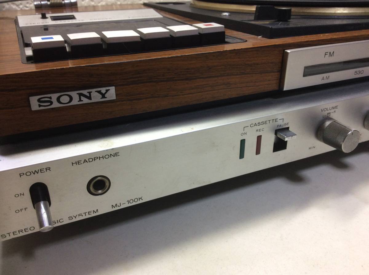 SONY MJ-100K STEREO MUSIC SYSTEM レコード ラジオ カセットデッキ モジュラーステレオ(ソニー)｜売買された ...