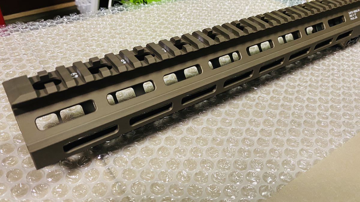 geissele SMR mk8 15inch DDC ガイズリー M-LOK ハンドガード 実物 AR-15 M4 tan FDE 実レール ...