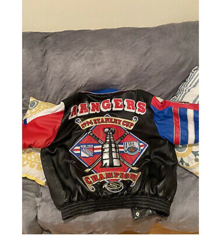 ジェフハミルトン jeff hamilton jh design nhl レンジャーズ オールレザージャケット(XLサイズ以上)｜売買された ...