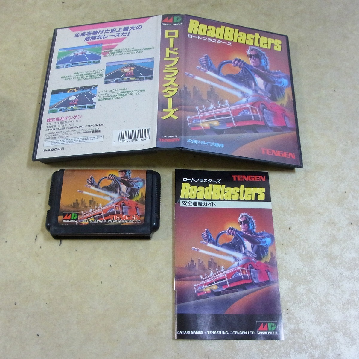 MD メガドライブ ロードブラスターズ ROAD BLASTERS テンゲン TENGEN アタリ ATARI 箱説付 10(アクション)｜売買されたオークション情報、yahooの商品情報を ...