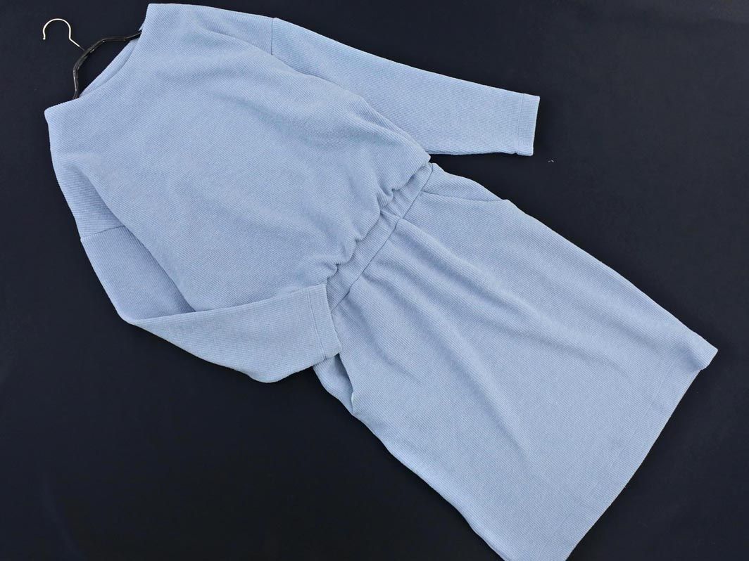 BAYFLOW ベイフロー ウエストギャザー リブ ニット ワンピース size3/水色 akb6(Lサイズ)｜売買されたオークション情報、yahooの商品情報をアーカイブ公開 ...