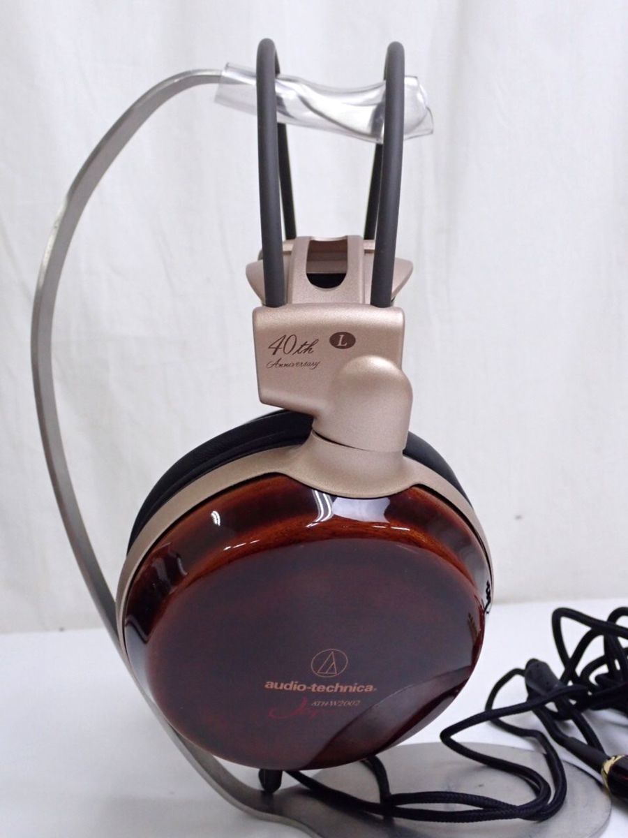 オーディオテクニカ ATH-W2002 ダイナミックヘッドホン/40周年記念モデル/1000台限定/ /ハードケース 取説付き ...