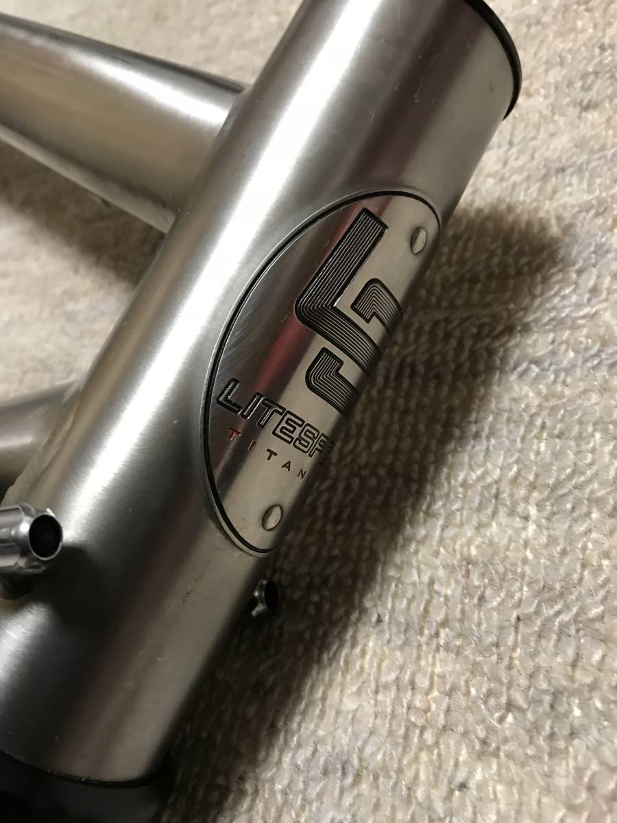 再 LITESPEED ライトスピード T3 2015年 チタンフレーム カーボンフロントフォーク ヘッドパーツ シートクランプ BB付属 ...