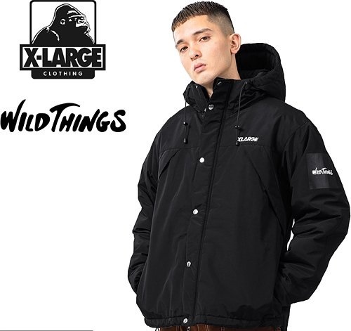 2020AW XLARGE × WILD THINGS CHAMONIX JACKET L BLACK / 黒 ワイルドシングス エクストララージ ダウン ジャケット(ジャンパー、ブルゾン ...